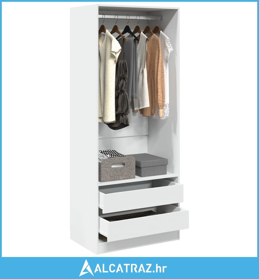 Ormar bijeli 80 x 50 x 200 cm od konstruiranog drva - NOVO