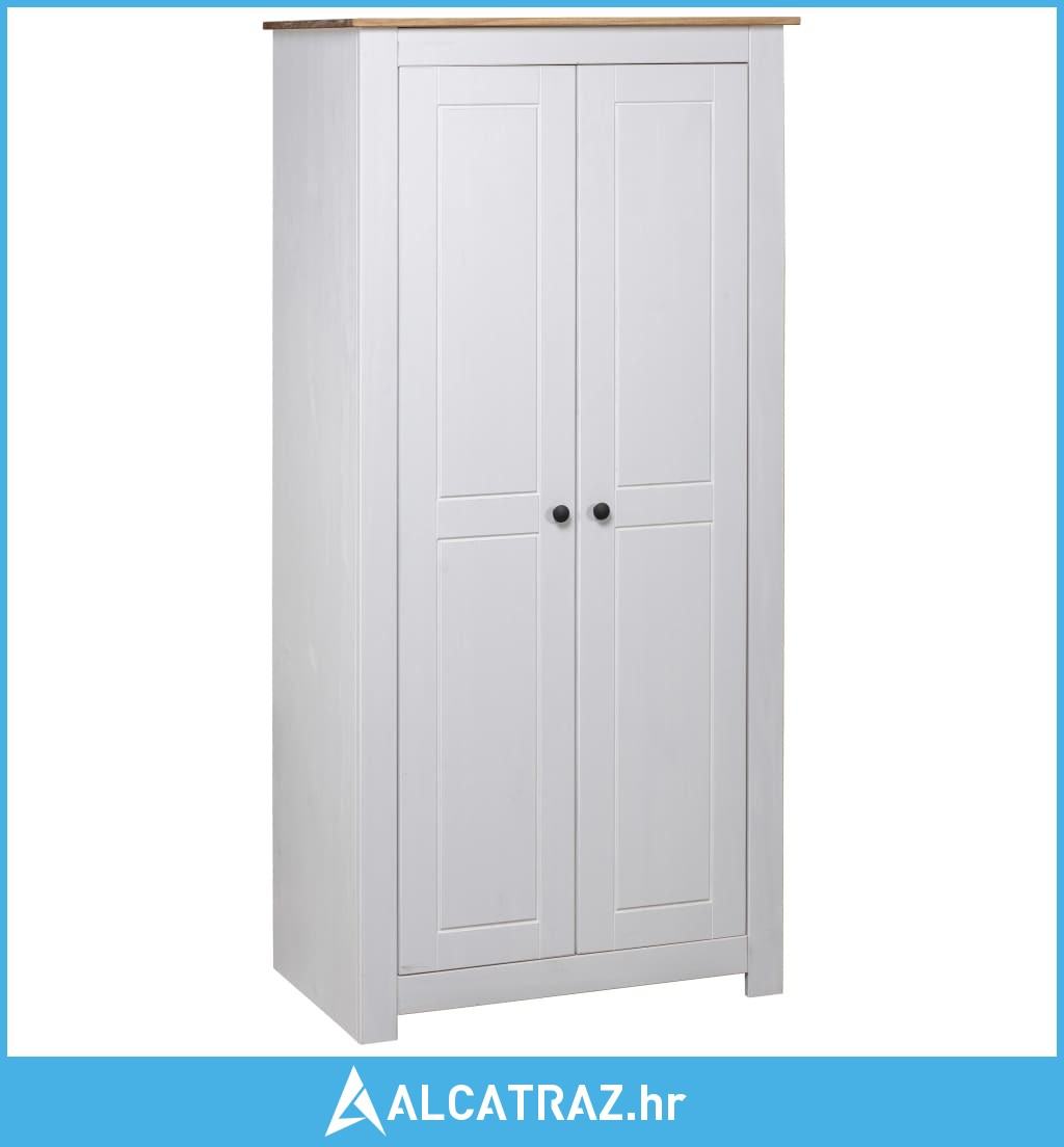 Ormar bijeli 80x50x171,5 cm masivna borovina asortiman Panama - NOVO