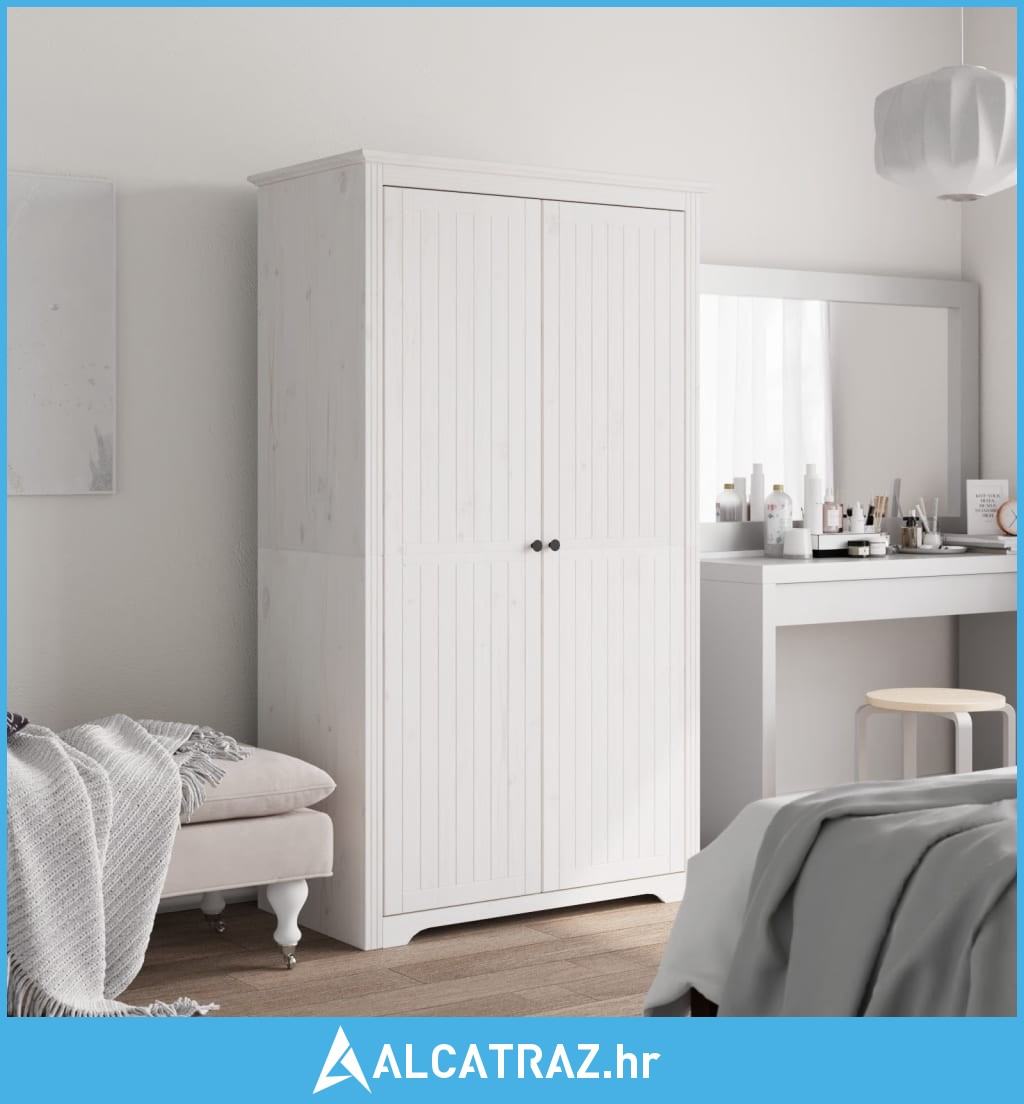 Ormar BODO bijeli 101 x 52 x 176,5 cm od masivne borovine - NOVO