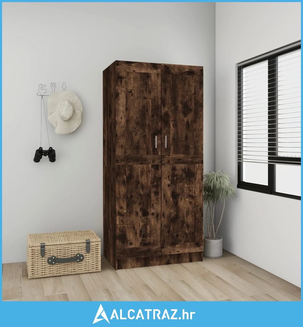 Ormar boja dimljenog hrasta 82,5x51,5x180 cm konstruirano drvo - NOVO