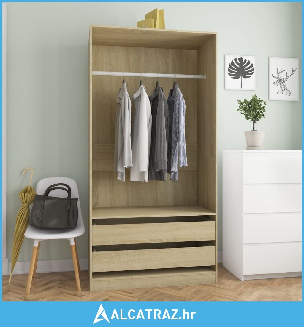 Ormar boja hrasta sonome 100 x 50 x 200 cm konstruirano drvo - NOVO