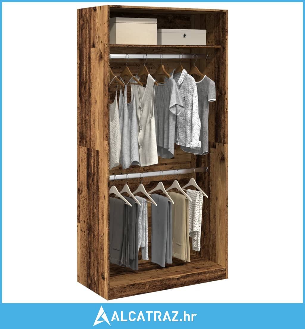 Ormar boja staro drvo 100 x 50 x 200 cm od konstruiranog drva - NOVO