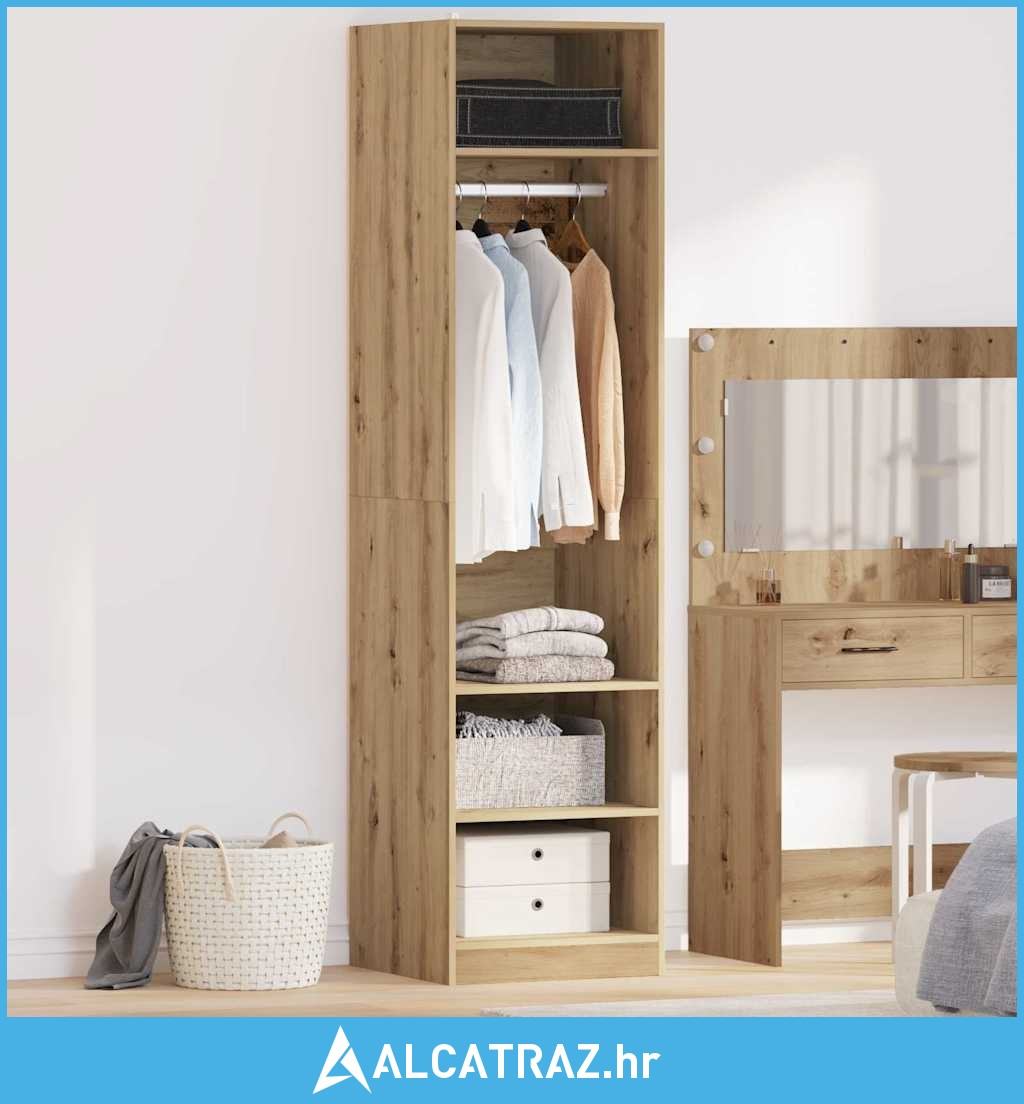 Ormar Crni Hrast 50x50x200 cm hrast artisan 50 x 50 x 200 cm - NOVO