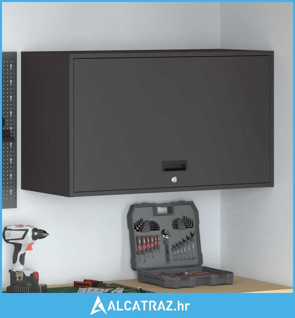 Ormar za zid u garaži Crna 90 x 40 x 53 cm Čelik s prahom - NOVO