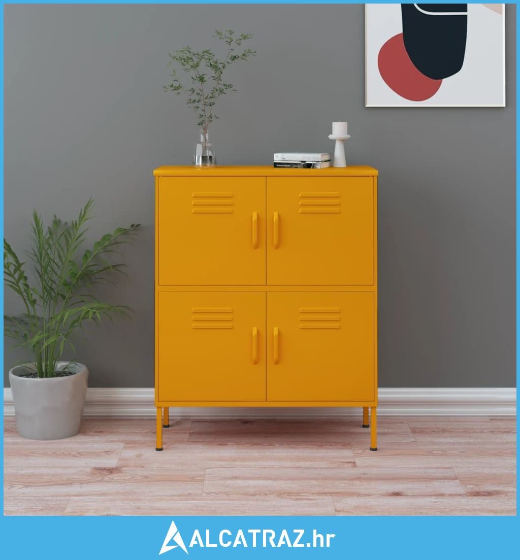 Ormarić za pohranu boja senfa 80 x 35 x 101,5 cm čelični - NOVO