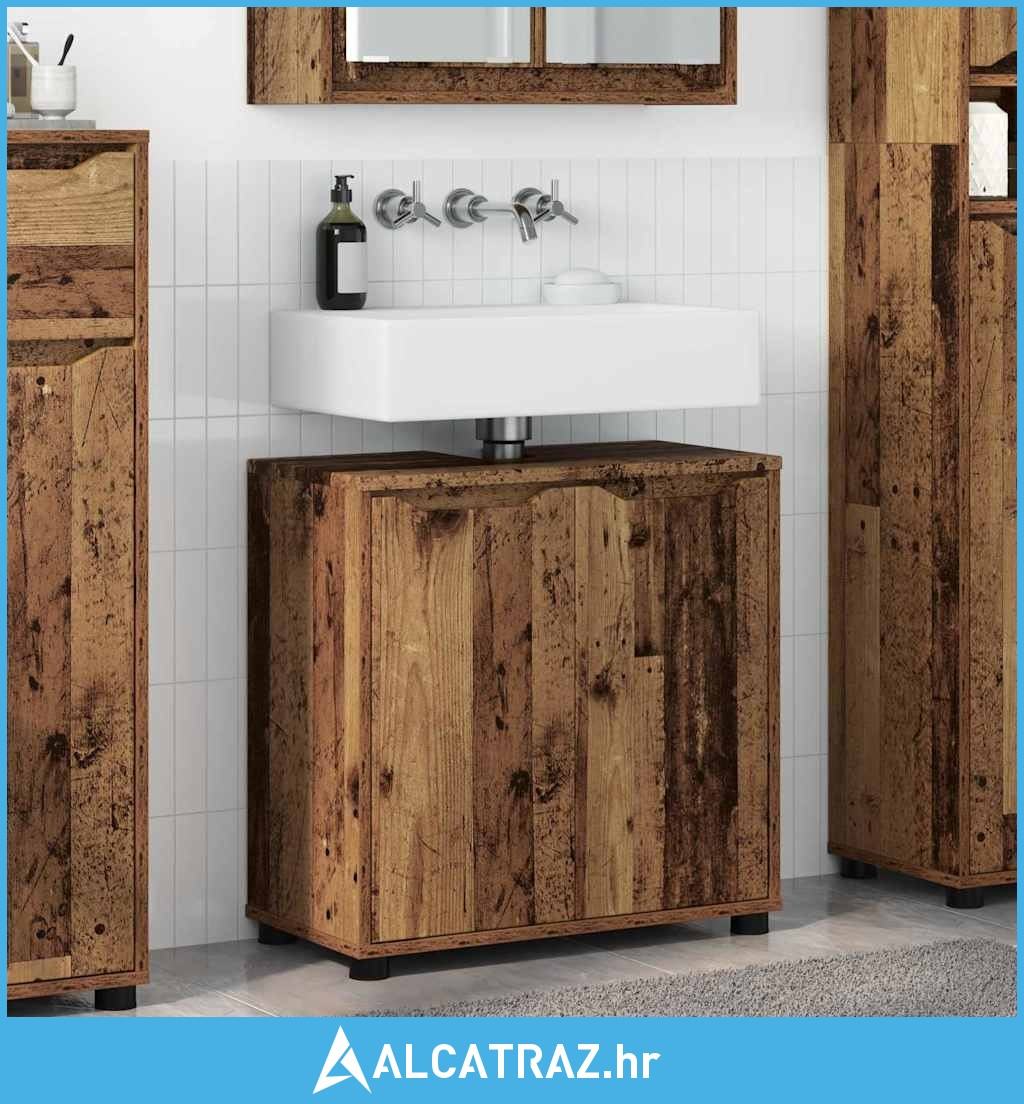 Ormarić za umivaonik s policom Staro drvo 60 x 30 x 60 cm - NOVO