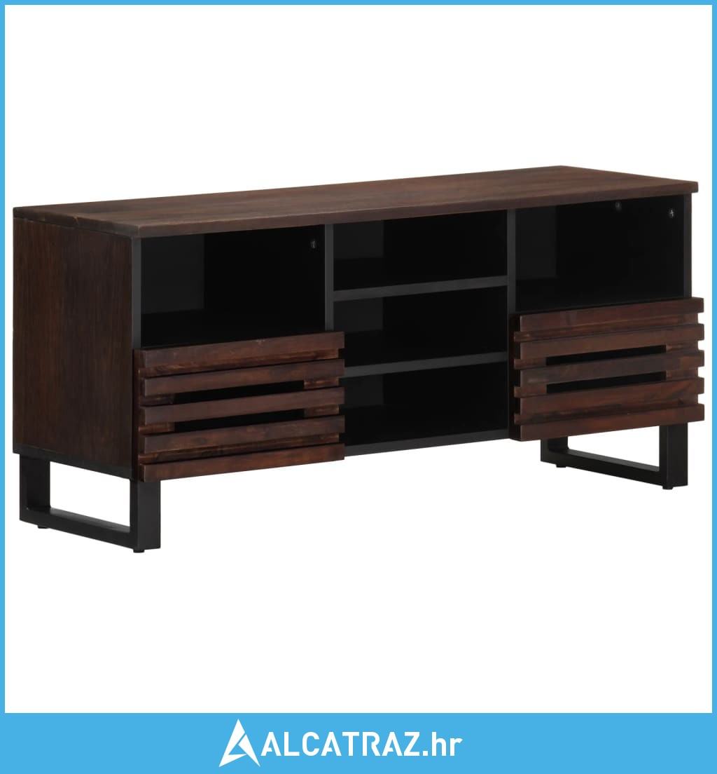 TV ormarić smeđi 100 x 34 x 46 cm od masivnog drva manga - NOVO