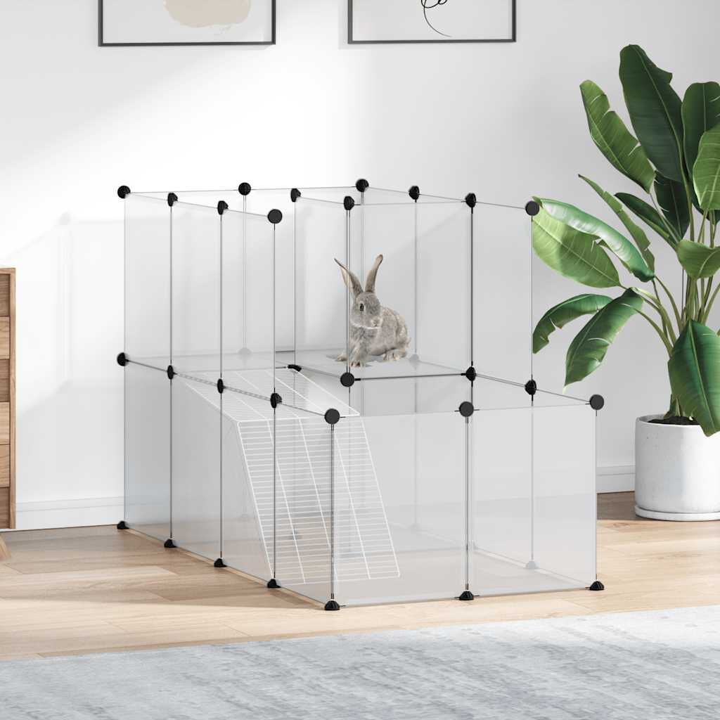 vidaXL Kavez za male životinje prozirni 142 x 74 x 93 cm（340574）