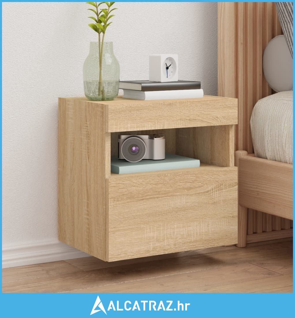 Zidni TV ormarići LED 2 kom boja hrasta sonome 40x30x40 cm - NOVO