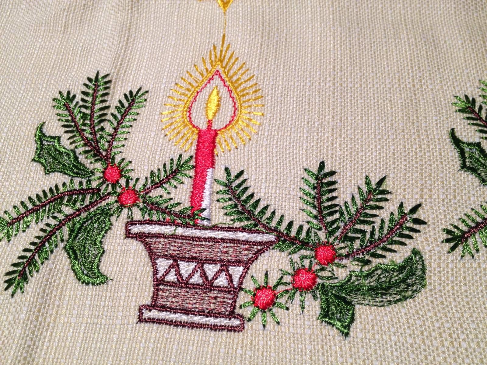 Nadstolnjak vezeni Božićni 40x85 cm