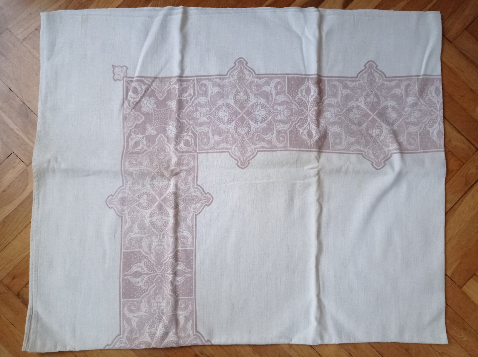 stari laneni stolnjak s uzorkom #13