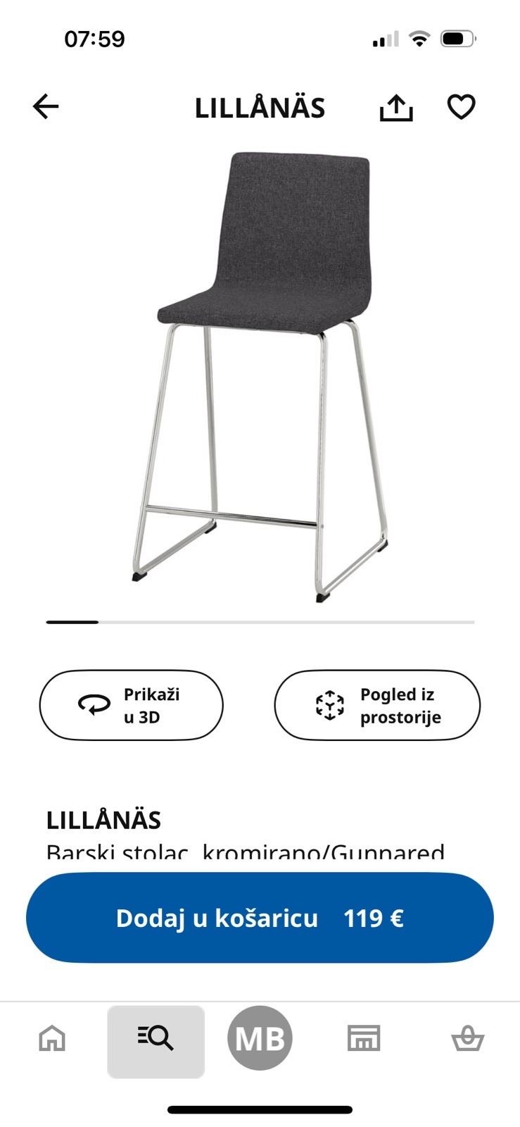 Barske stolice 2 kom