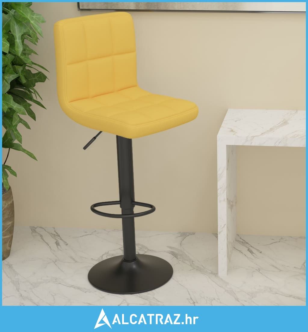 Barski stolac od tkanine boja senfa - NOVO