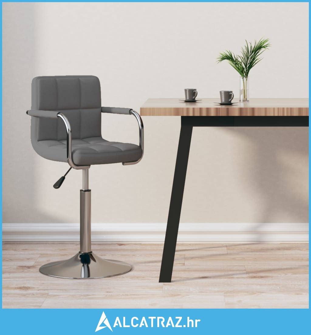 Barski stolac od tkanine svjetlosivi - NOVO