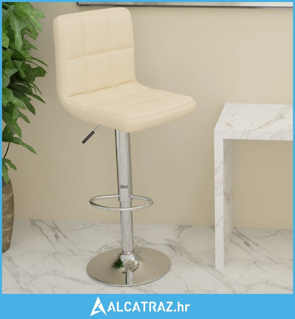 Barski stolac od umjetne kože krem - NOVO