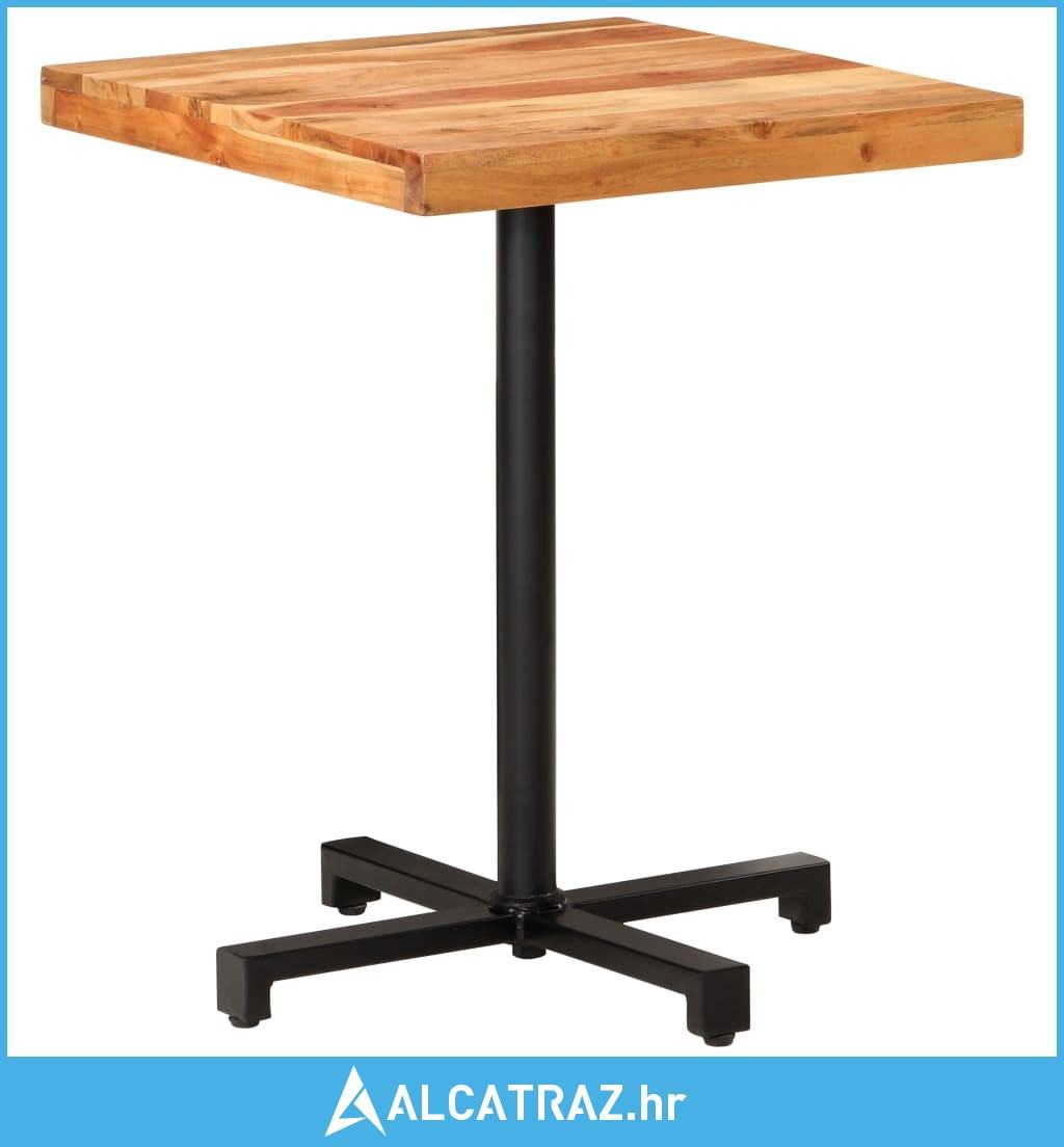 Bistro stol četvrtasti 60 x 60 x 75 cm masivno bagremovo drvo - NOVO
