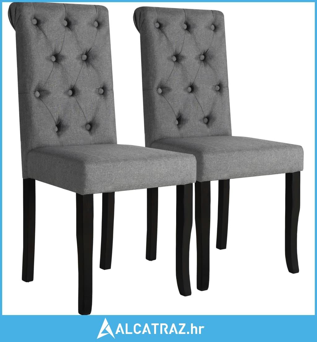 Blagovaonske stolice od tkanine 2 kom tamnosive - NOVO