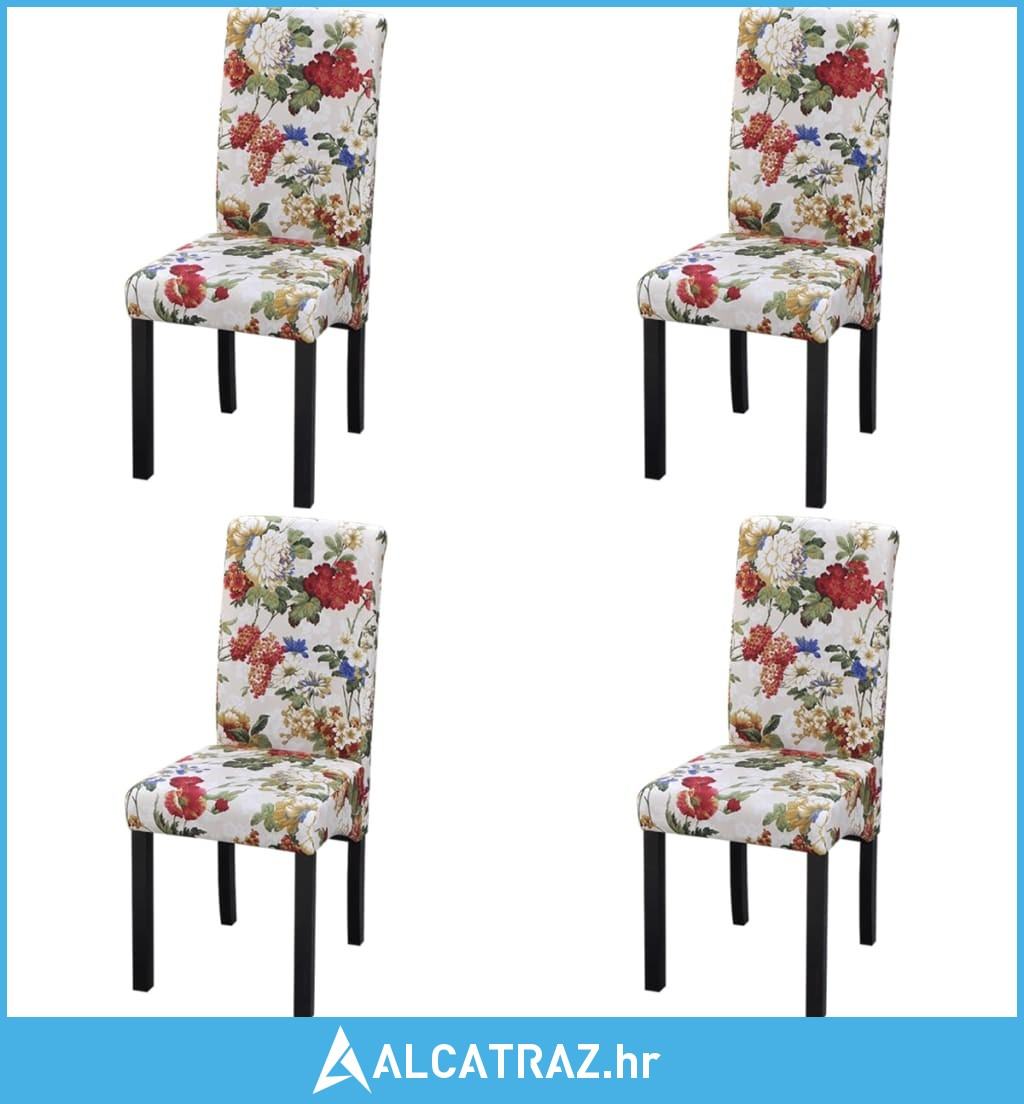 Blagovaonske stolice od tkanine 4 kom višebojne - NOVO