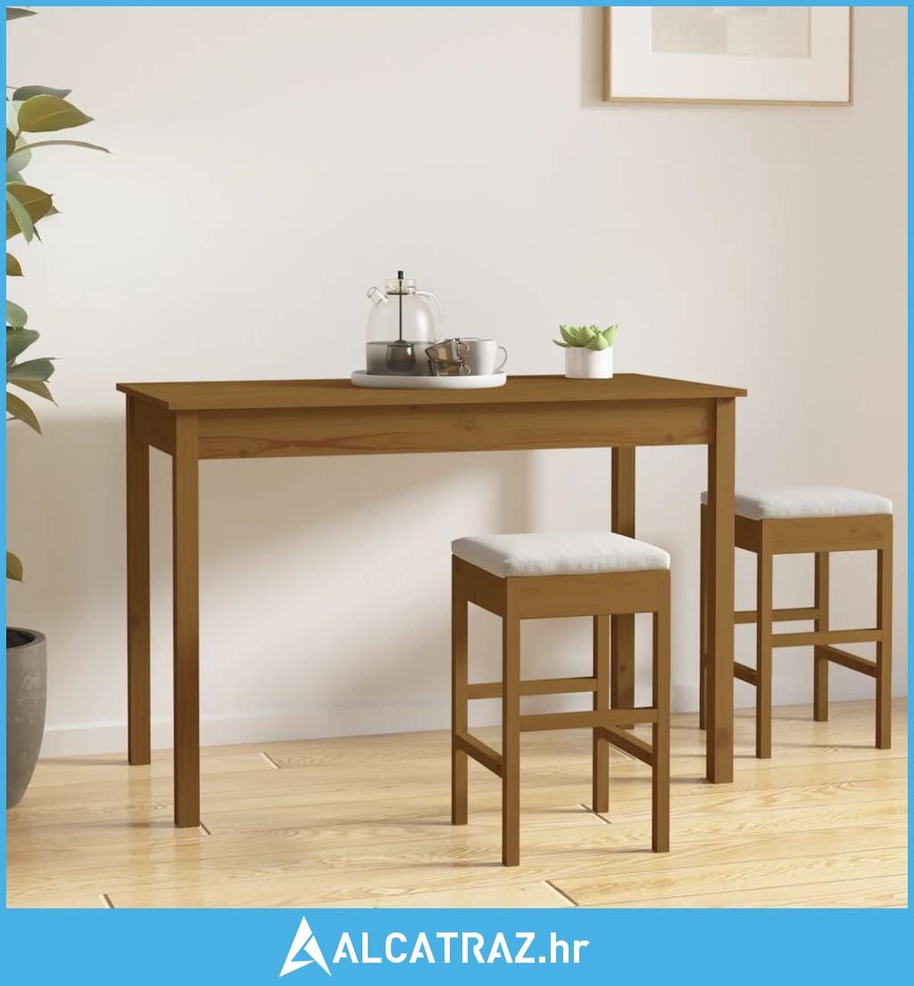 Blagovaonski stol boja meda 110 x 55 x 75 cm masivna borovina - NOVO