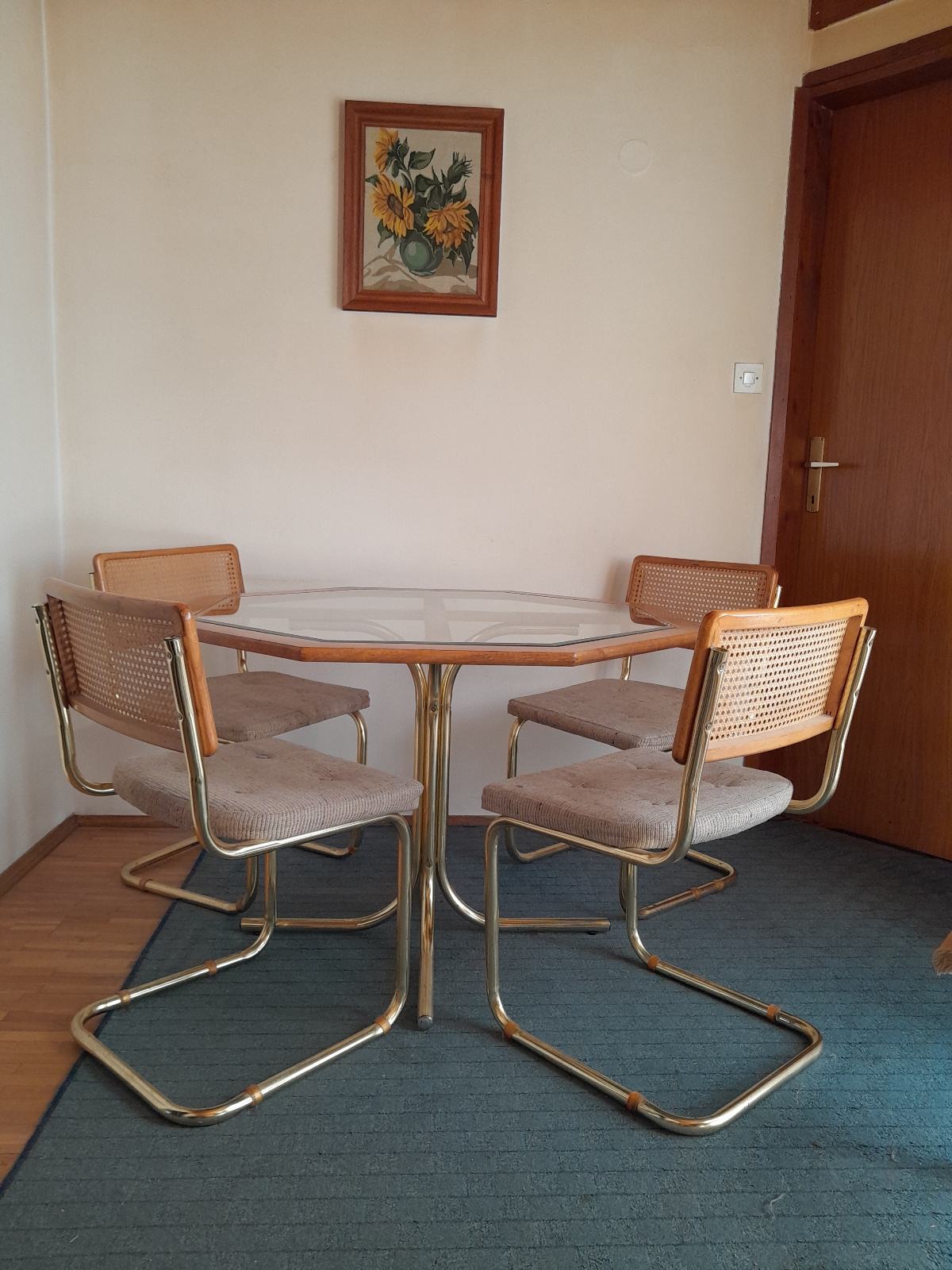 Cesca stolice i stol Retro dizajnerski komplet stol+4 stolice