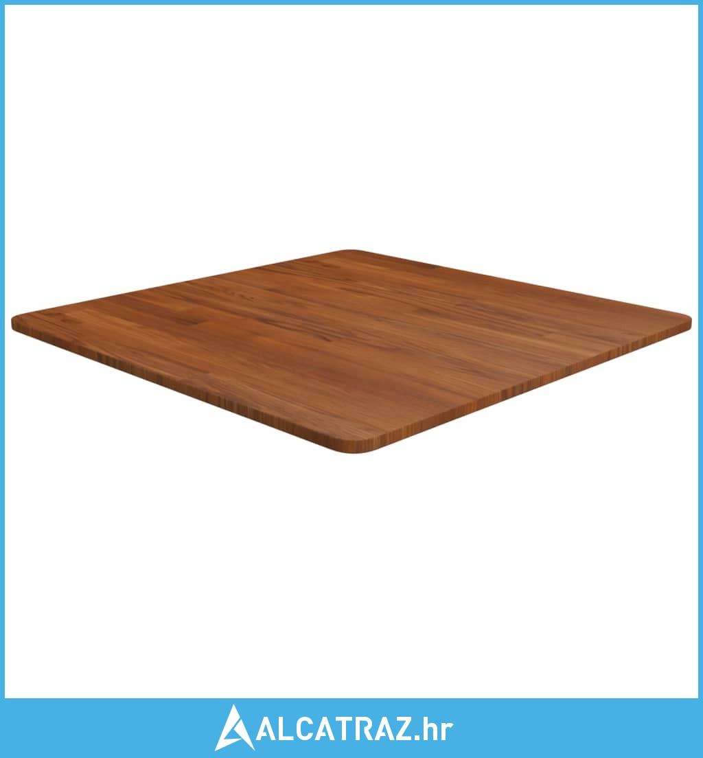 Četvrtasta stolna ploča tamnosmeđa 70x70x1,5 cm tretirani hrast - NOVO