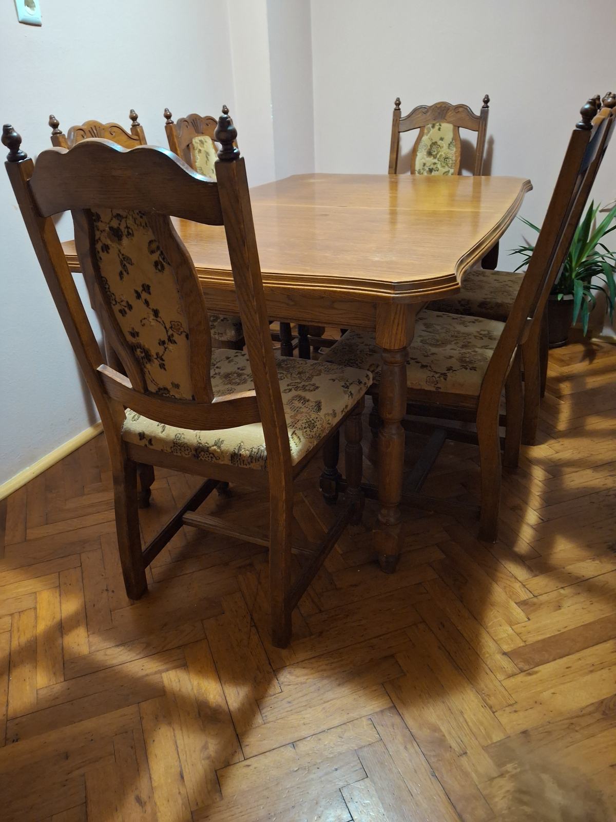 Hrastov stol i 6 stolica