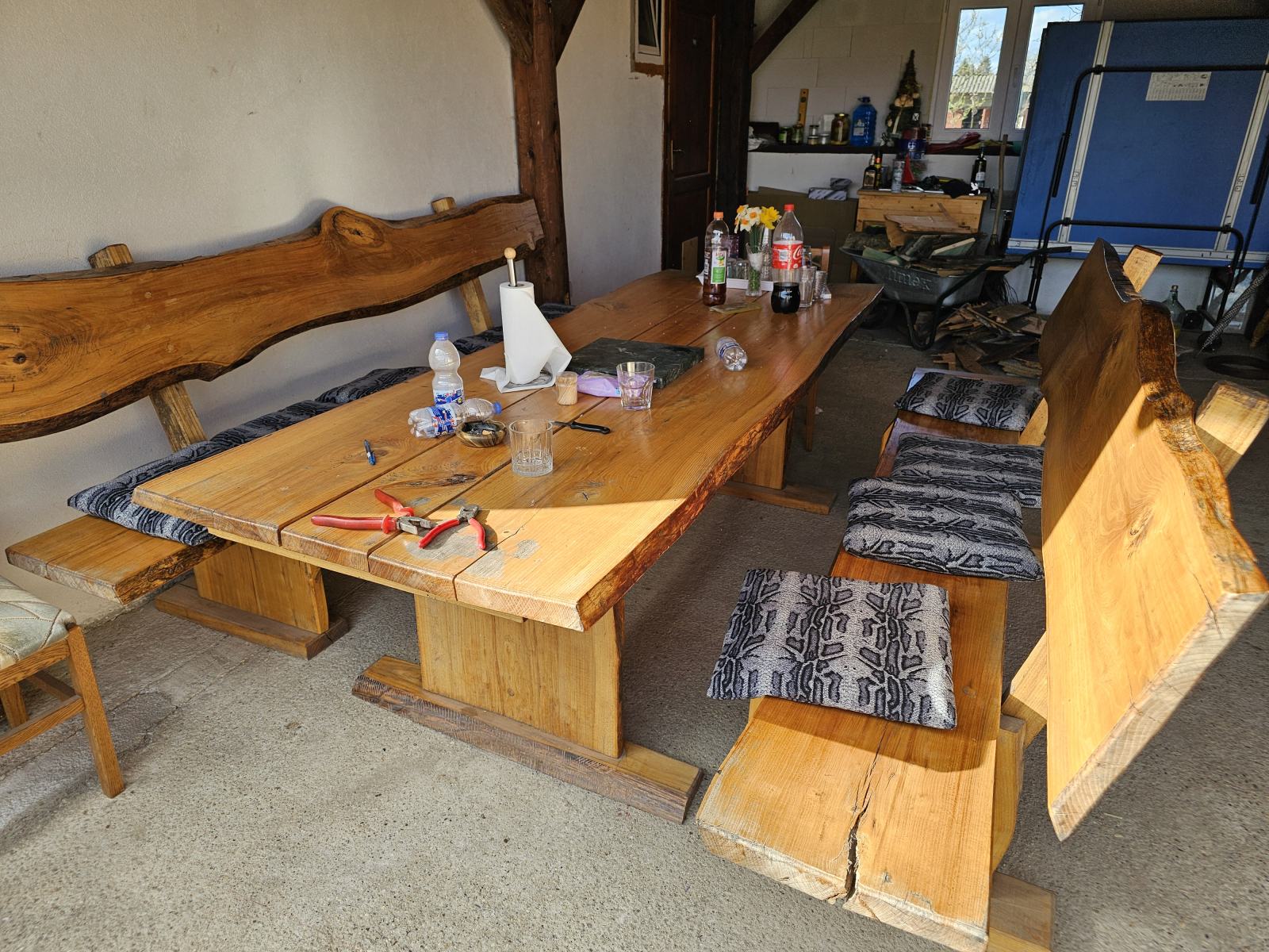 Hrastov stol i klupe