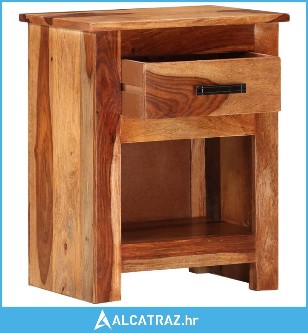 Noćni ormarić 40 x 30 x 50 cm od masivnog drva - NOVO