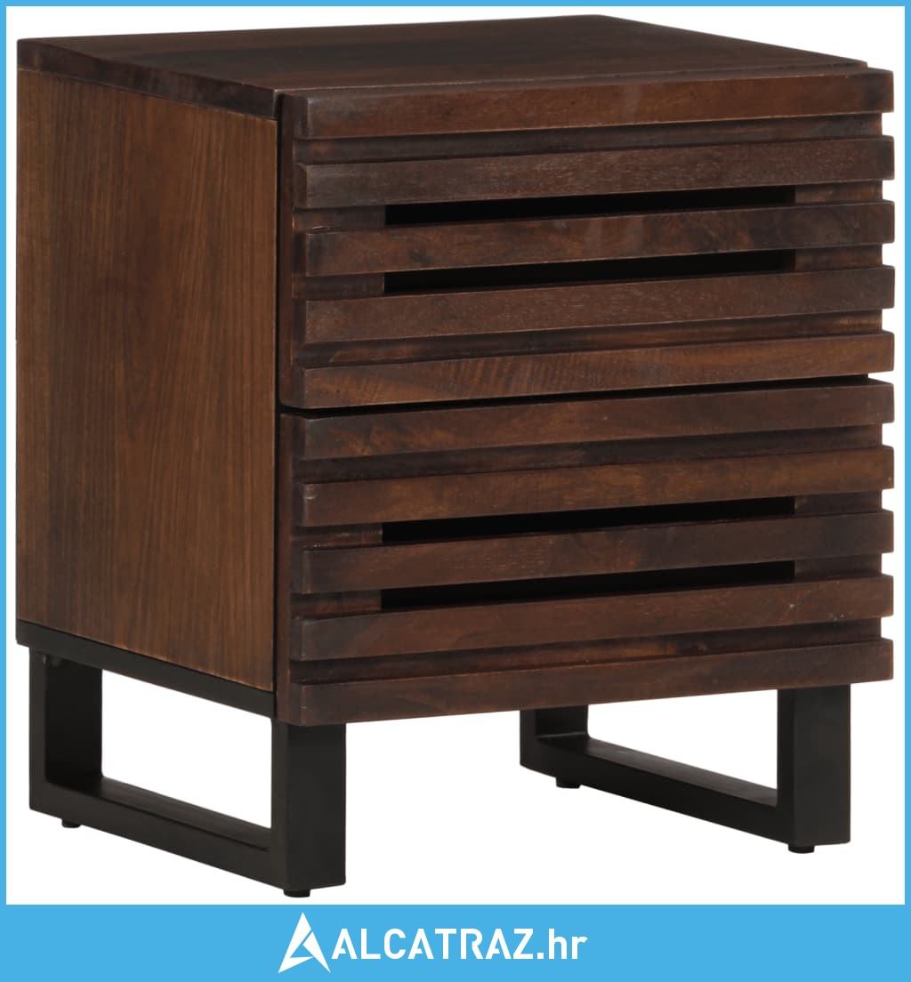 Noćni ormarić 40 x 34 x 46 cm od masivnog drva manga - NOVO