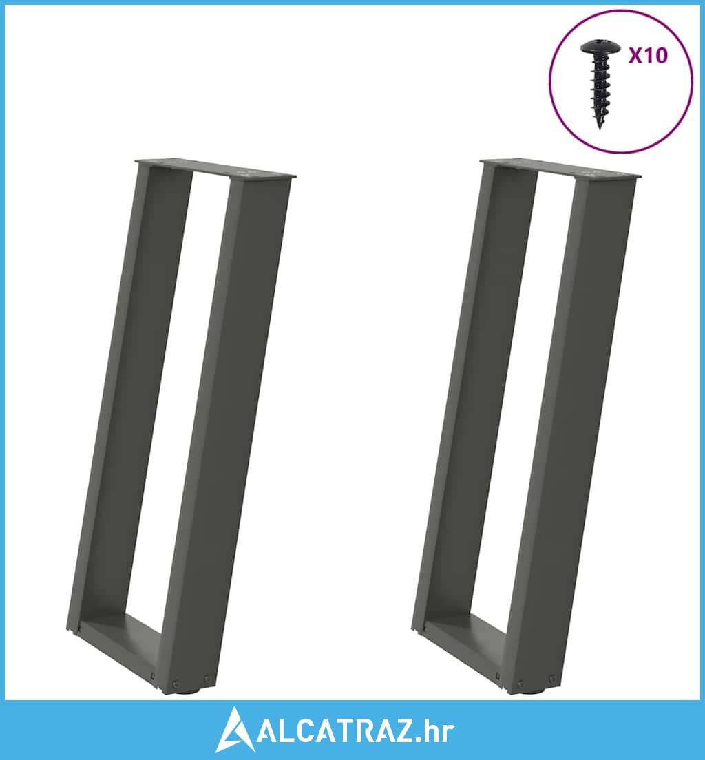 Noge za konzolni stol u obliku slova U 2 kom antracit - NOVO