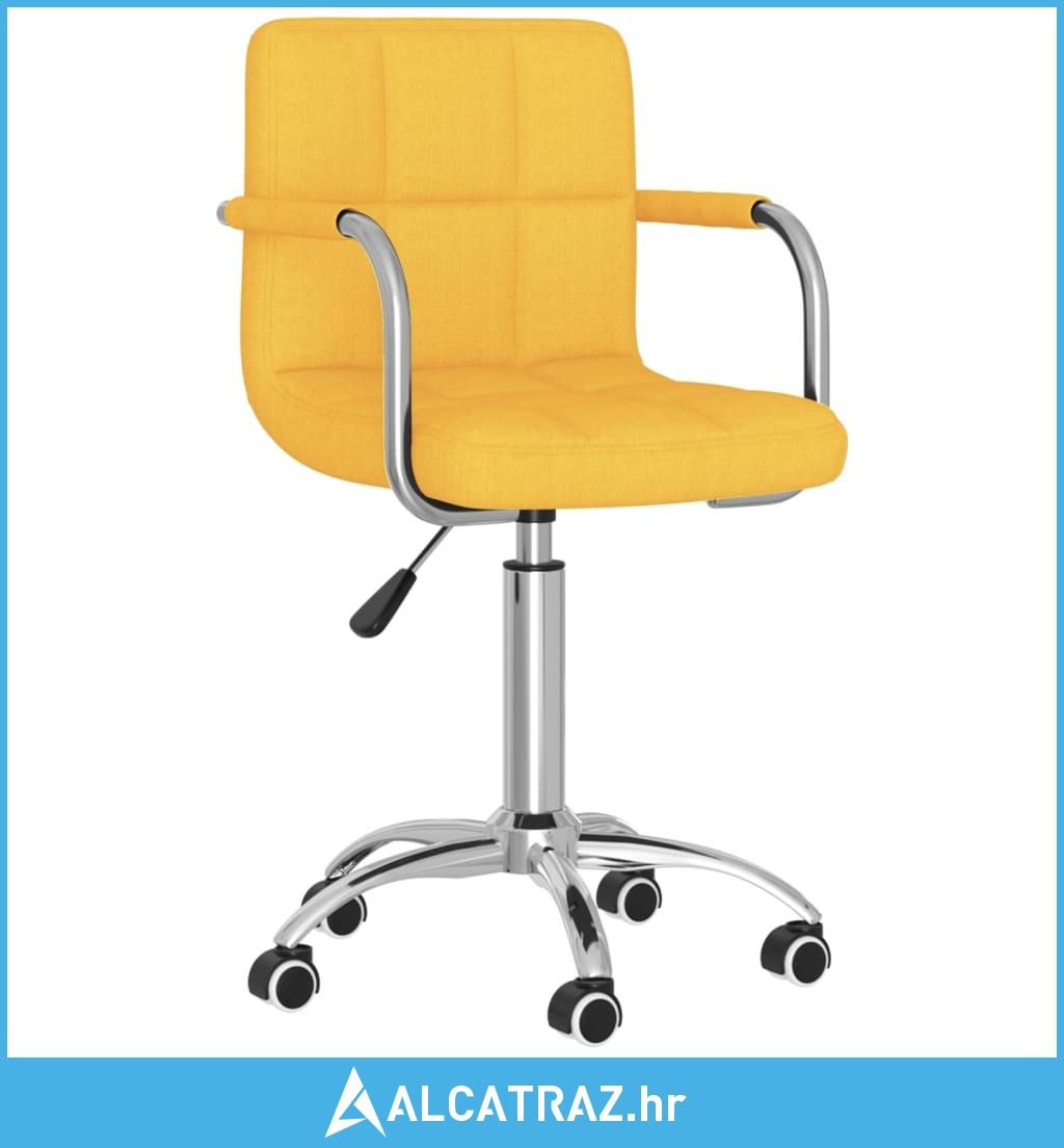 Okretna blagovaonska stolica od tkanine boja senfa - NOVO