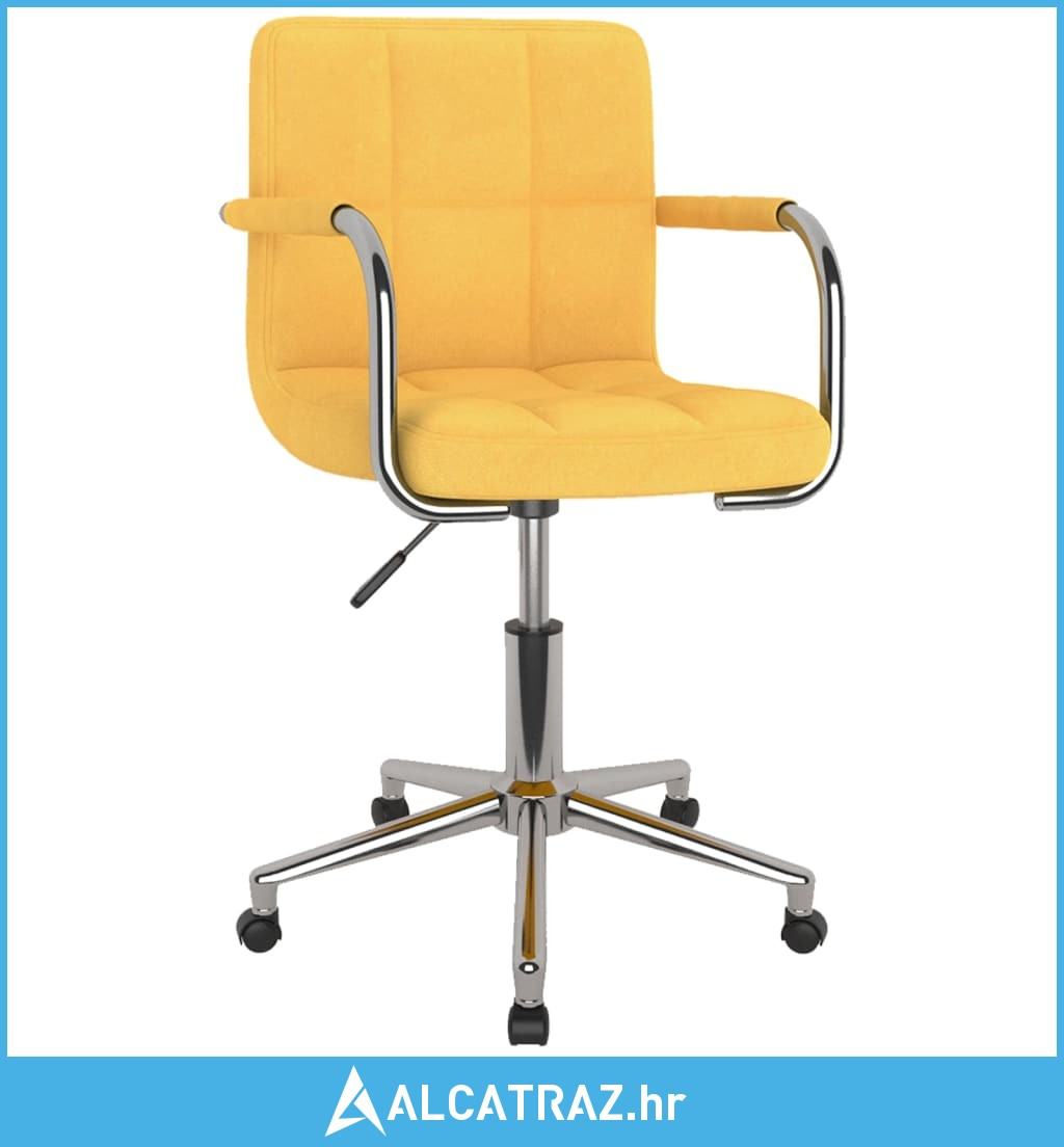 Okretna blagovaonska stolica od tkanine boja senfa - NOVO