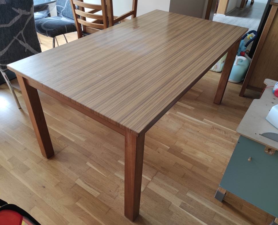 Set stol i stolice, hrast puno drvo, stol 90x160, 6 stolica