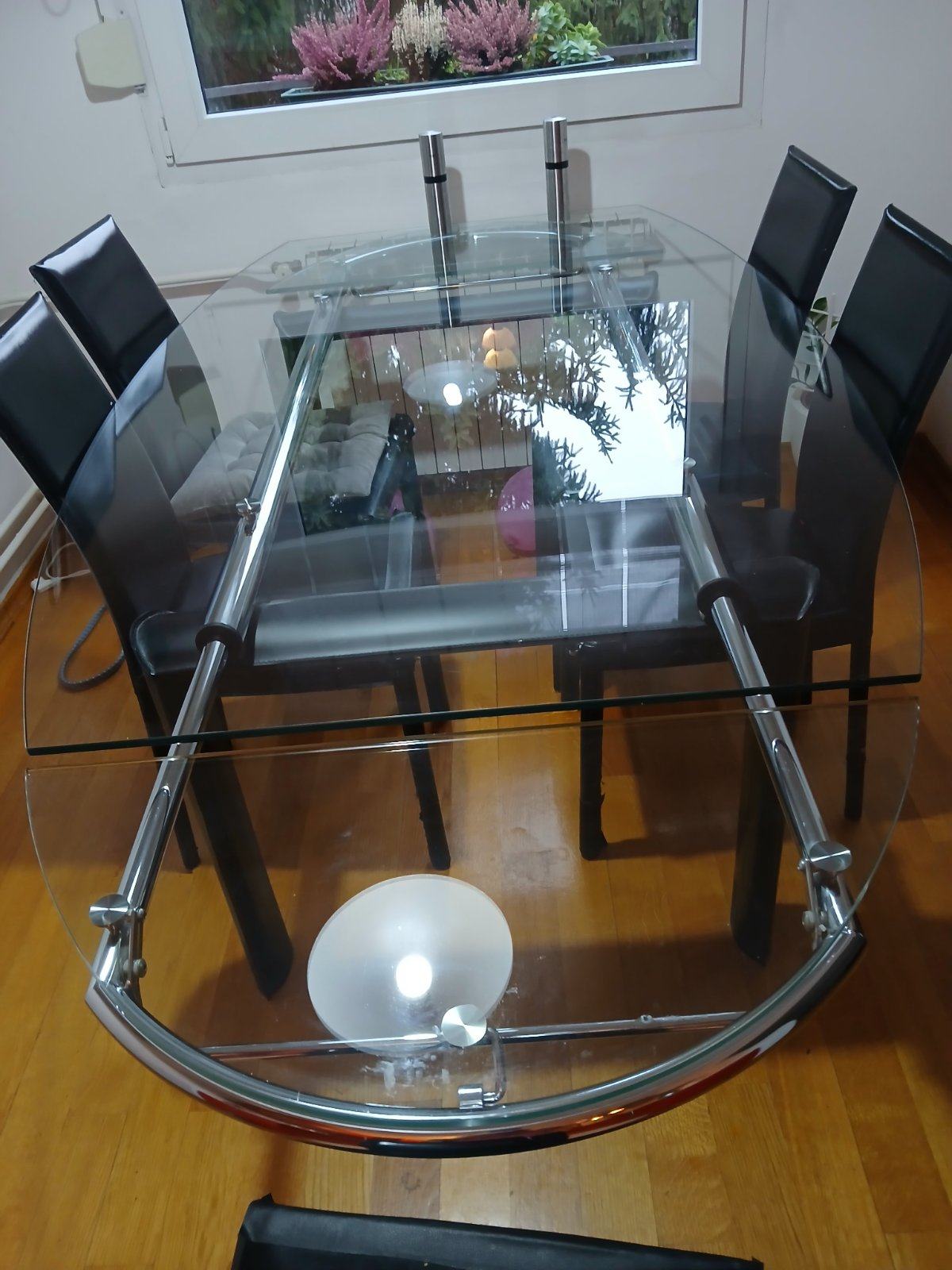 Stakleni stol na razvlačenje 170/230 cm