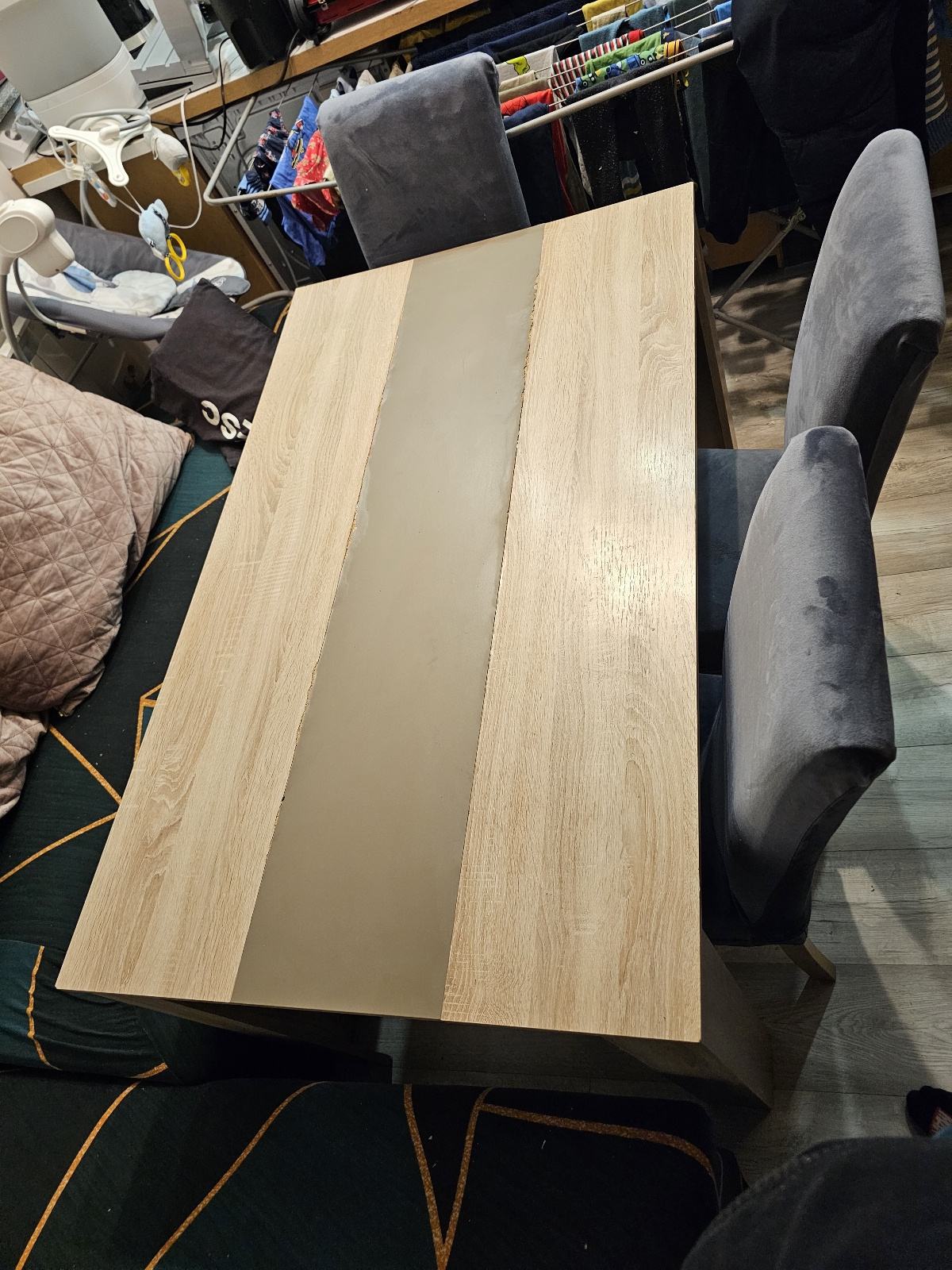 Stol i 4 stolca s perivim navlakama(135x80cm)