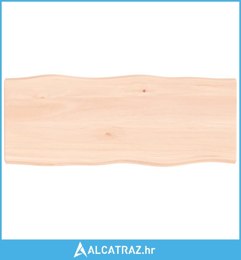 Stolna ploča 100x40x4 cm netretirana hrastovina sa živim rubom - NOVO