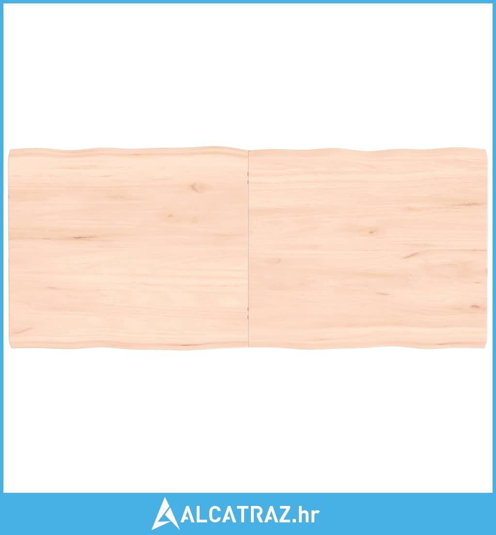 Stolna ploča 140x60x4 cm netretirana hrastovina sa živim rubom - NOVO