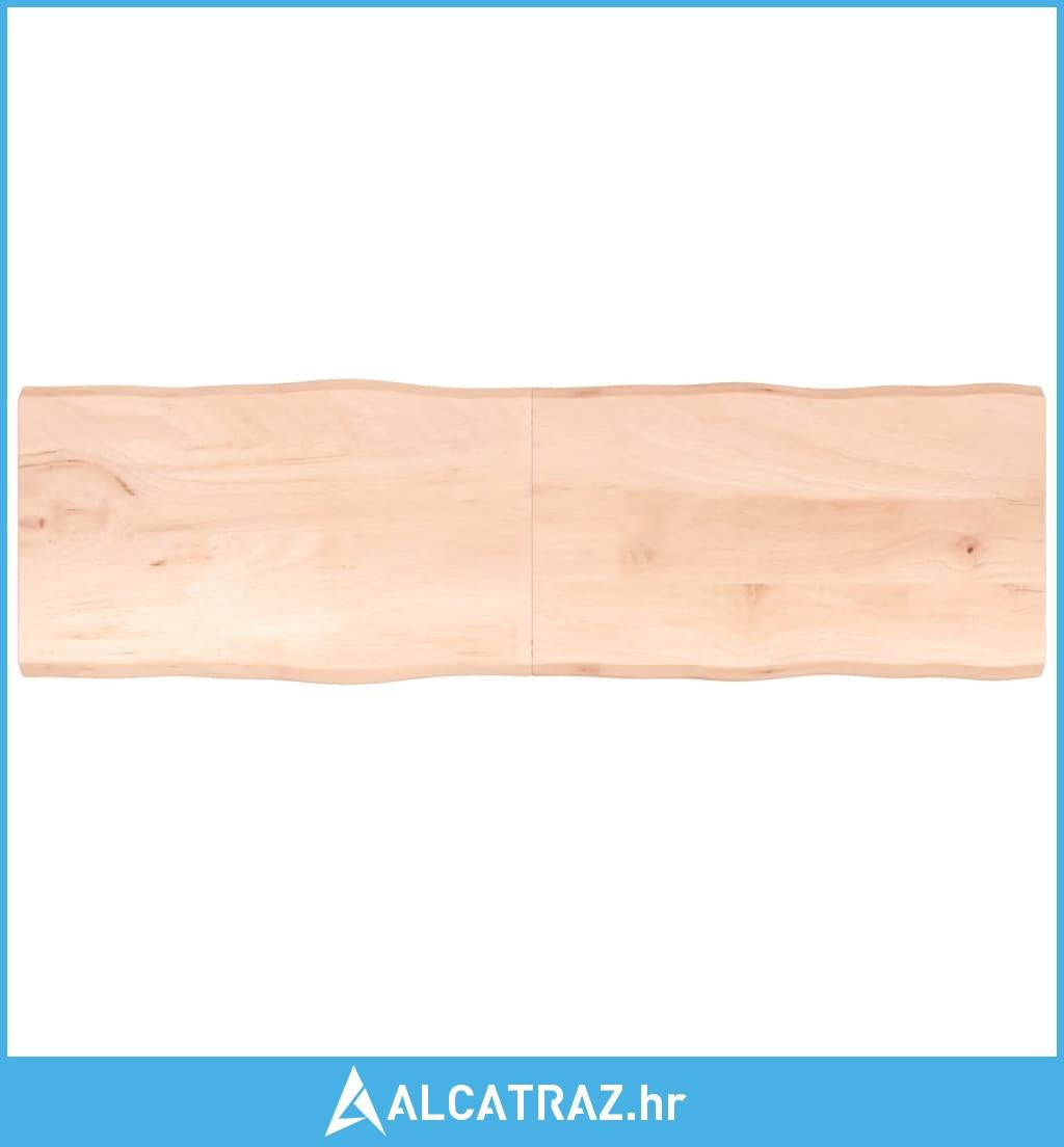 Stolna ploča 200x60x4 cm netretirana hrastovina sa živim rubom - NOVO