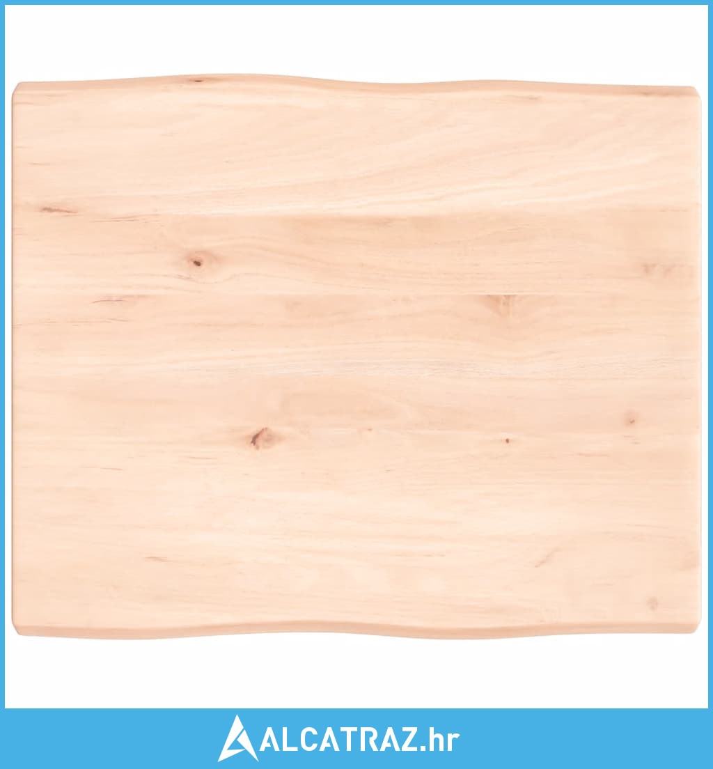 Stolna ploča 60x50x4 cm netretirana hrastovina sa živim rubom - NOVO