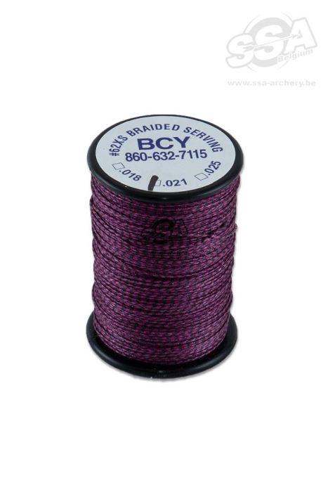 BCY Serving Material Braided *62Xs Dia .021 Jig Black Cherry