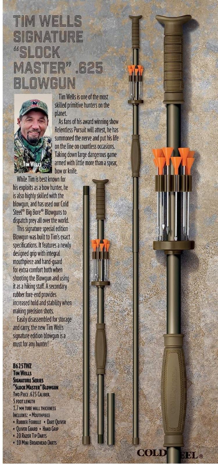 Puhaljka Cold Steel Slock Master Big Bore Blowgun Tim Wells