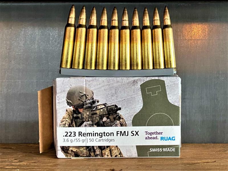 Streljivo SWISS P .223 Rem. FMJ SX 3.6g / 55gr