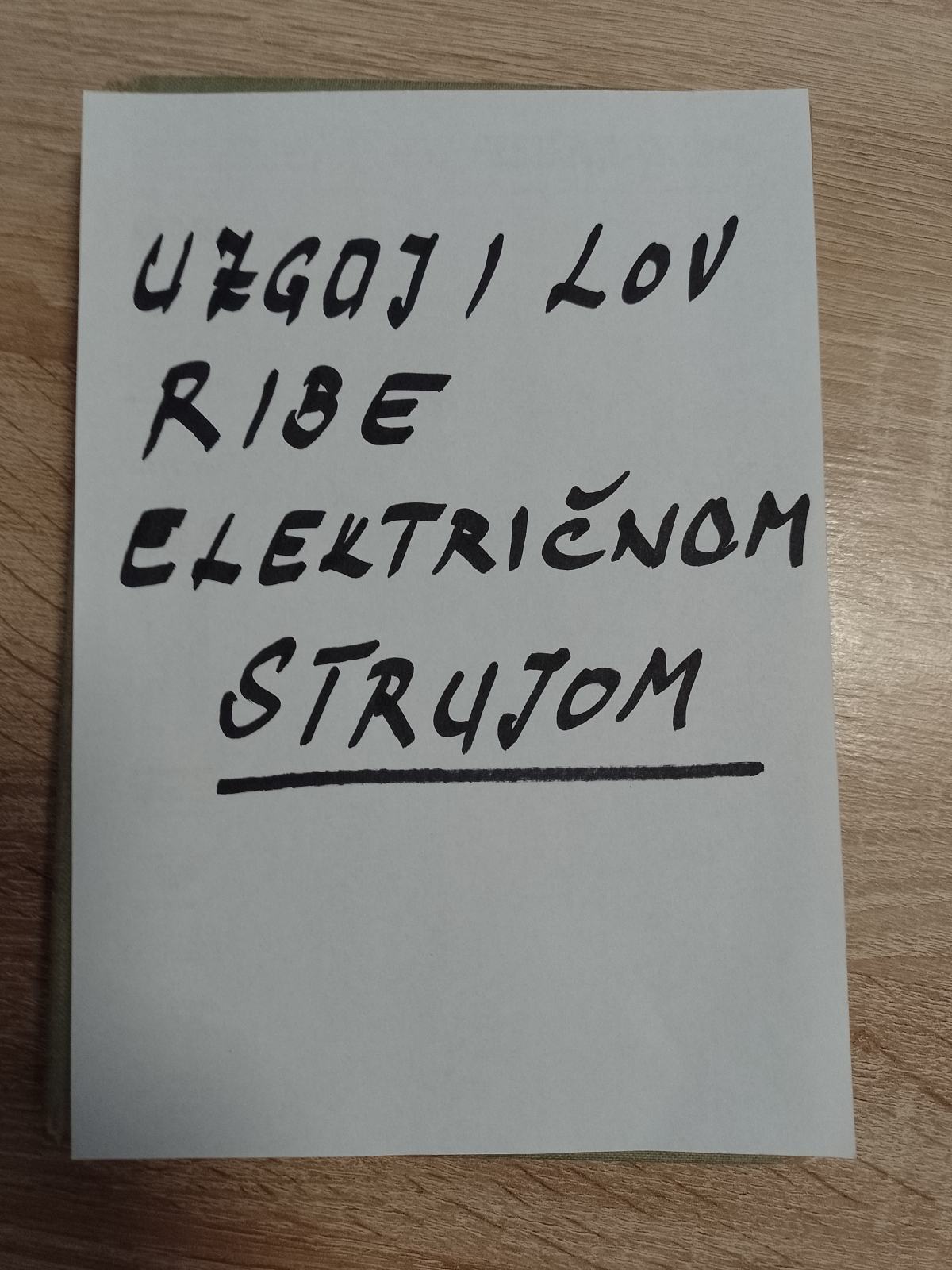 UVOD U ELEKTRORIBOLOV