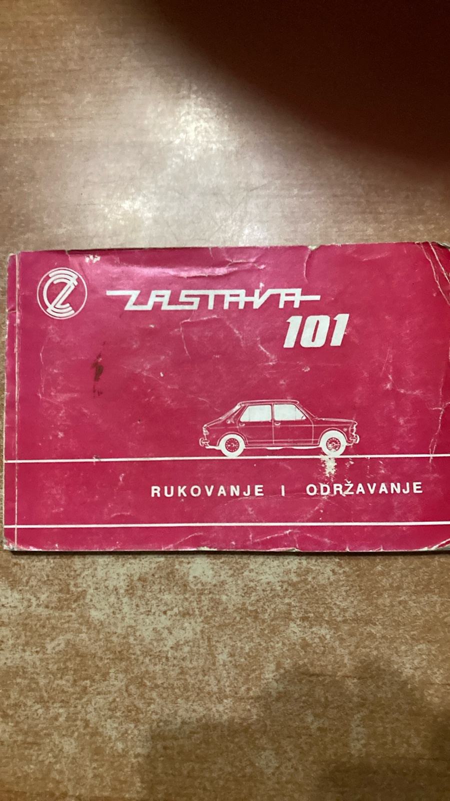 ZASTAVA 101 (STOJADIN) knjiga vozila, rukovanje i održavanje
