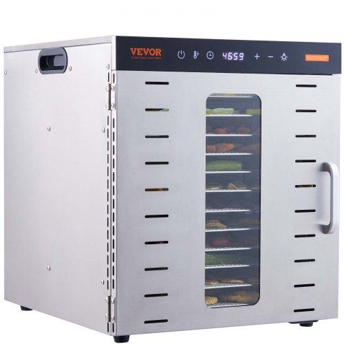 1000 w dehidrator hrane, nehrđajući čelik, 377 x 285 mm, 10 pladnjeva,