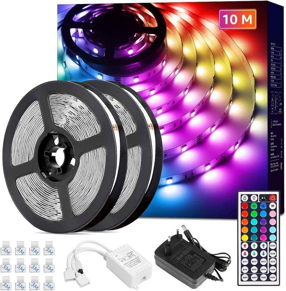 10m Set LED traka RGB IP20 - 2x5m 44 tipke + napajanje napajanja