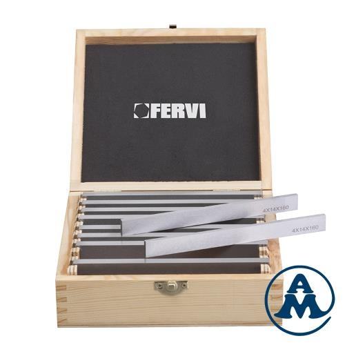 Fervi Set Paralelnih Čeličnih Podmetača 160x4mm 0,005mm 18/1 (10-42mm)