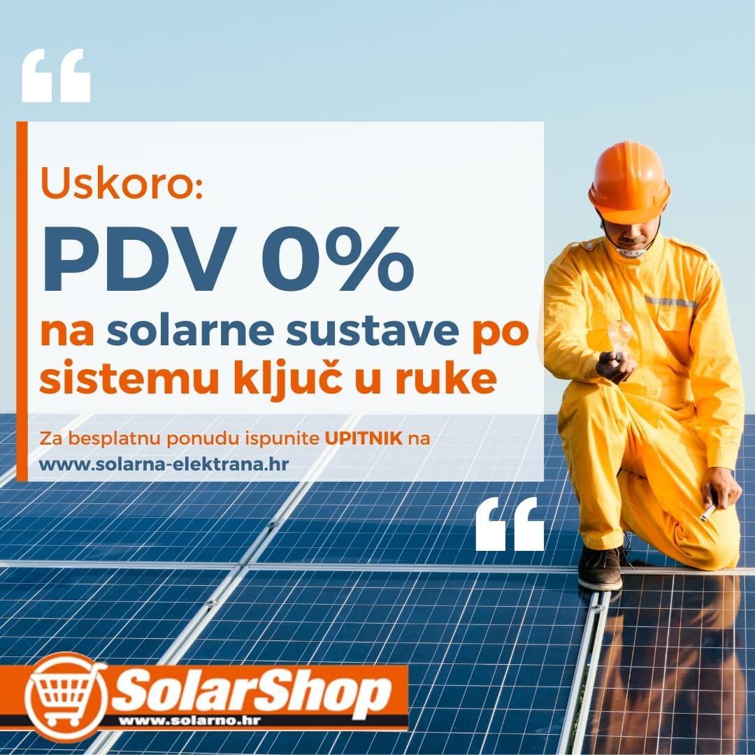 Solarne elektrane 3kW 2568€ 10kW 6750€ “ključ u ruke” Solarni Paneli