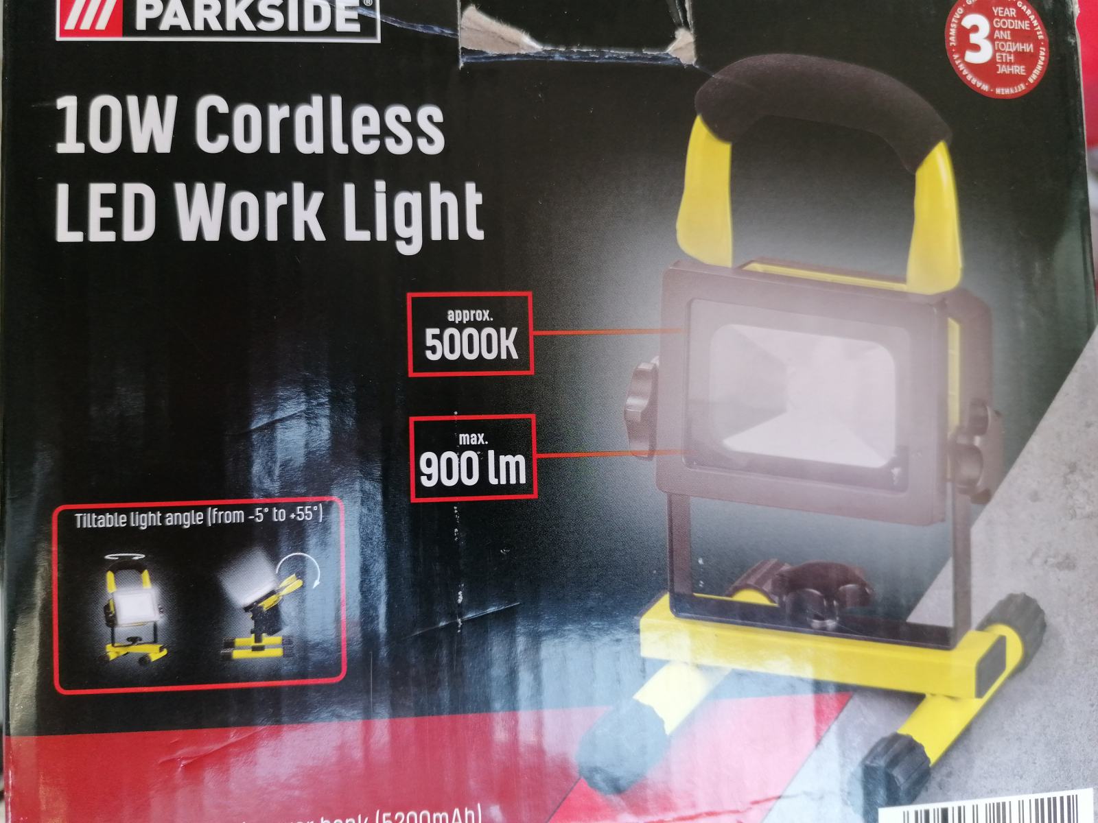 LED AKU REFLEKTOR 10W PARKSIDE