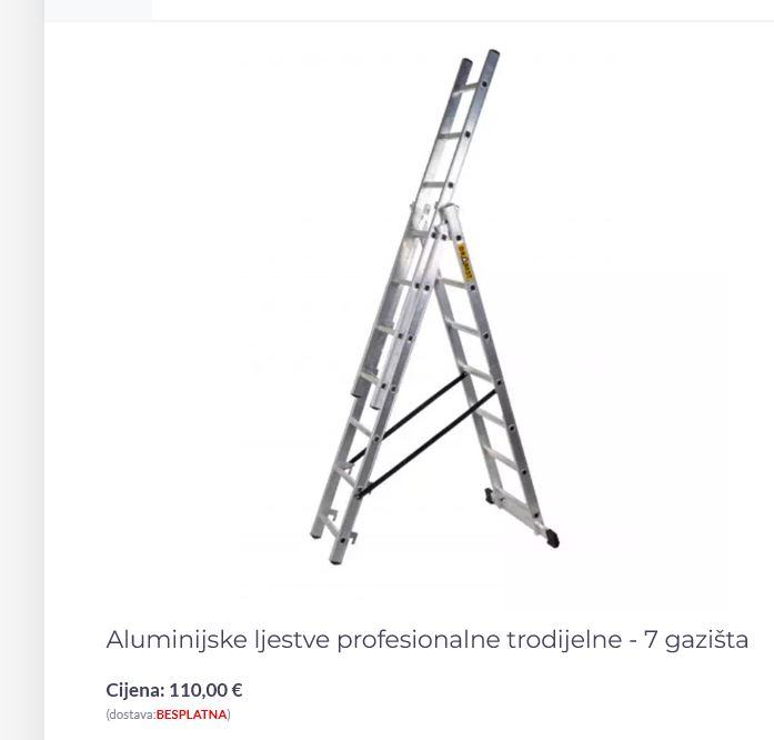 PRILIKA- LJESTVE ALU 3x7 DRABEST/PROFESIONALNE/NOVO!!